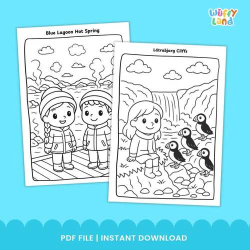 Iceland Coloring Pages – Landmarks, Culture & Travel Scenes | Kids ...