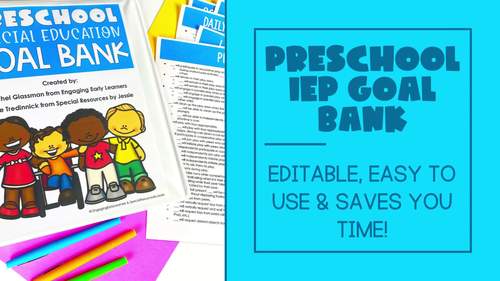 Preschool Special Edu Goal Bank of IEP Goals & Tracking Objectives | At ...