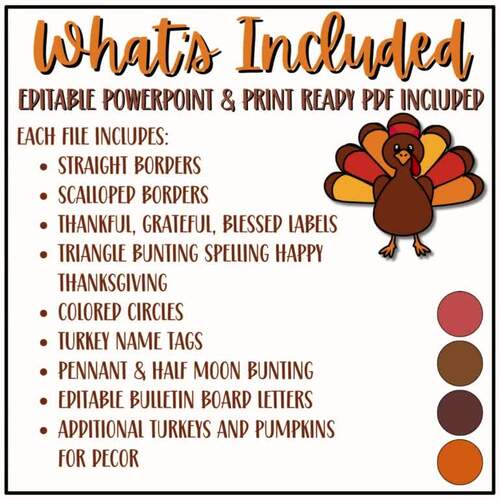 Editable Thanksgiving Turkey Bulletin Board Kit | Classroom & Door ...