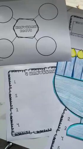 All About Hanukkah Graphic Organizer Craft by The Teaching Diva Corner