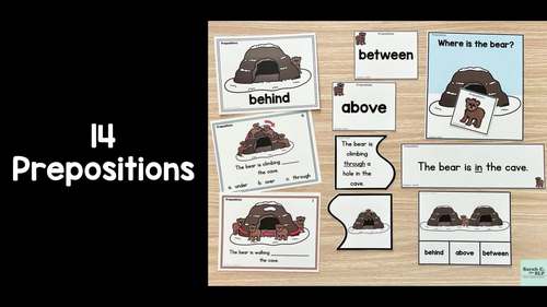 Bear & Cave Prepositions of Place or Positional Words Activities for ...
