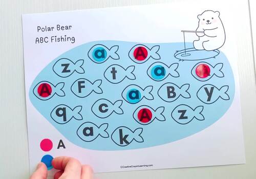 Polar Bear ABC Fishing – Winter Alphabet Literacy Center Pre-K ...