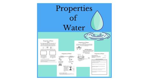 Properties of Water Worksheets by GoScienceGo | TPT
