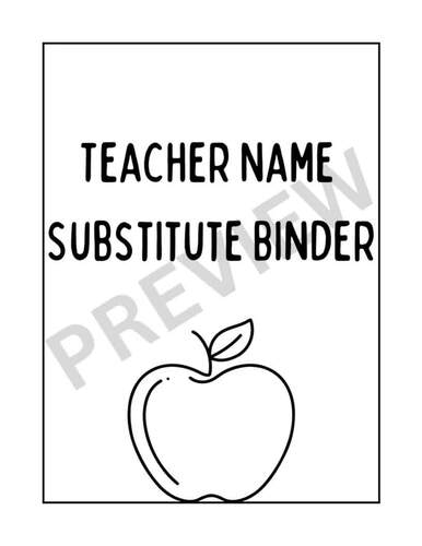 Substitute Binder Template Editable by Episode in Elementary | TPT