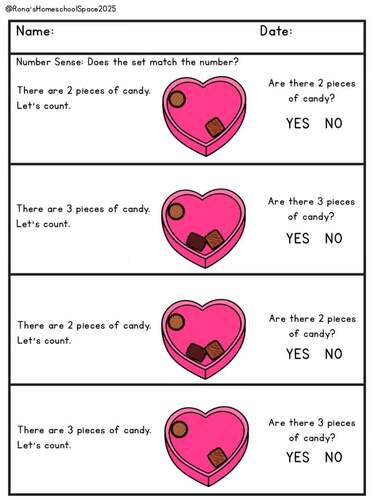 Valentine’s Day Math Worksheets | Addition & Subtraction | Autism ...