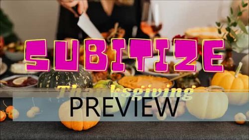 Subitize - Thanksgiving (video) by The Teacher Rex | TPT