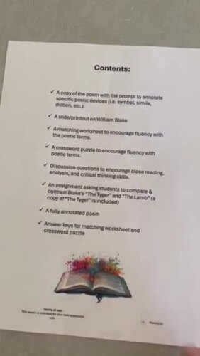 Complete High School ELA Lesson on William Blake's "The Lamb" by MainelyLit