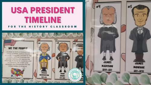 President Timeline USA by Sharing the Teacher's Gift | TPT