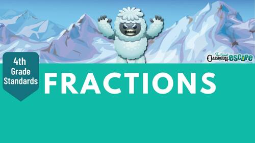 4th Grade Fractions Skills Digital Escape Room Activity - Engaging ...