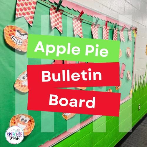 Apple Theme Bulletin Board Kit with Student Activity by Speechie Trish