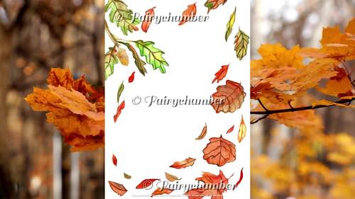 Watercolor Autumn Leaves Border Clip Art by Fairychamber | TPT
