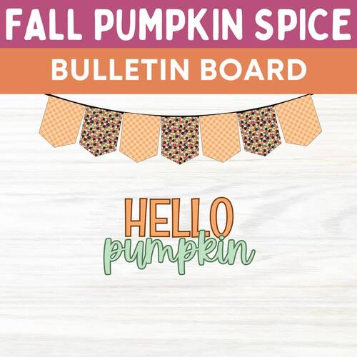 Fall Autumn Bulletin Board Kit Classroom Decor Ideas Pumpkin Spice
