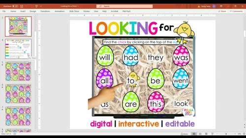 Spring Phonics Games | Chick Hide and Seek Editable Sight Word Practice ...