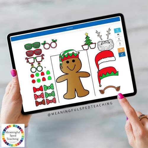 Christmas Boom Cards™ Build a Christmas Gingerbread Man | TPT