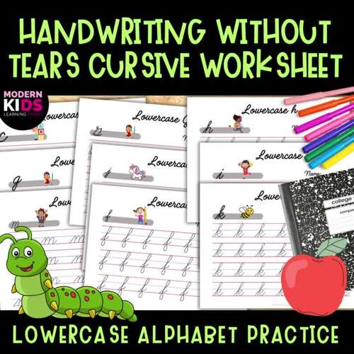 Alphabet Cursive Lowercase Tracing Handwriting Without Tears Practice ...