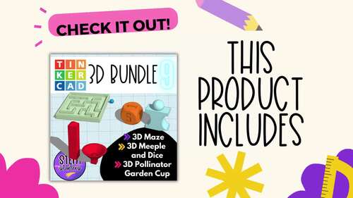 3D Printing Tinkercad Mini-Bundle 9 Maze, Dice and Gamepiece ...