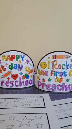 First Day of Preschool, Pre-K and Kindergarten Crown | First Day of ...