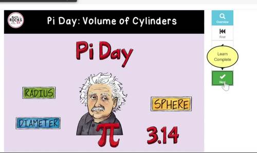 Volume of Cylinders Pi Day Digital Boom Cards™ Activity by Math Rocks Eh