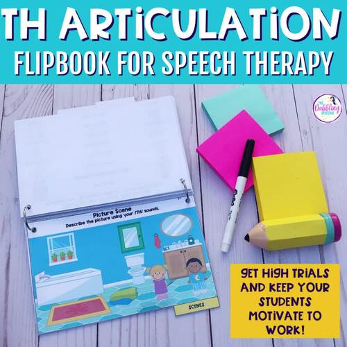 TH Articulation Activities Flipbooks for Voiced & Voiceless TH Words ...