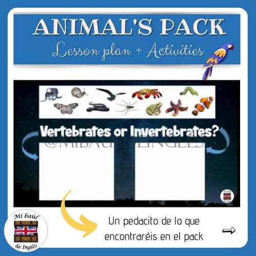 Animals Pack: Lesson plan, games + worksheets by Mi baul de ingles