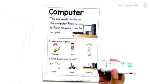 Picture Comprehension Worksheets | Visuals | Visual support | Special ...