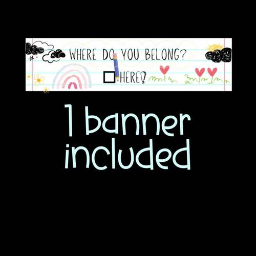 You Belong | Inclusive Classroom GOOGLE CLASSROOM Banner | ANIMATED Header