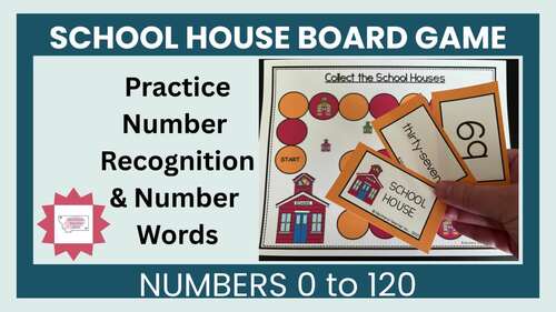 School House Board Game for Number Recognition to 120 by Montana ...