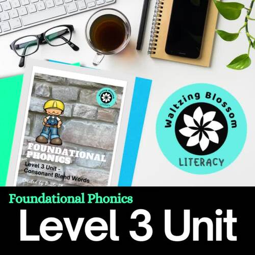 Consonant Blends Phonics Unit 3, 1st Grade CCSS, Science of Reading Aligned