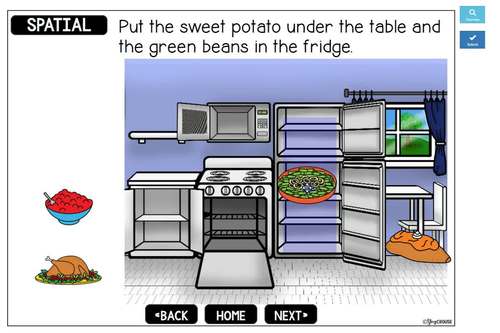 Thanksgiving Concepts and Directions BOOM CARDS™ Teletherapy Language