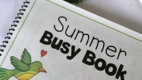 Summer Math & Counting Busy Book (Prek, Preschool, Kindergarten)