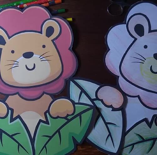 Lion Craft - Zoo Animal Craft - Zoo Animal Activities - Jungle Animal Craft