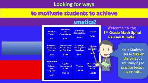 Everyday Math Games Bundle | 5th Grade Math Units 1–12 | Spiral Review ...