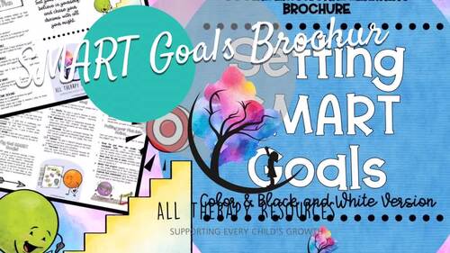 SMART GOALS Brochure for Kids - SEL School Counselor Resource | TPT