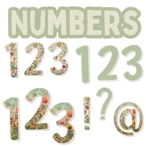 Wildflower Bulletin Board Letters for the Wildflower Themed Classroom Decor