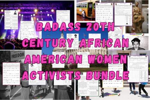 Badass 20th Century African American Women Activists Bundle: Black ...