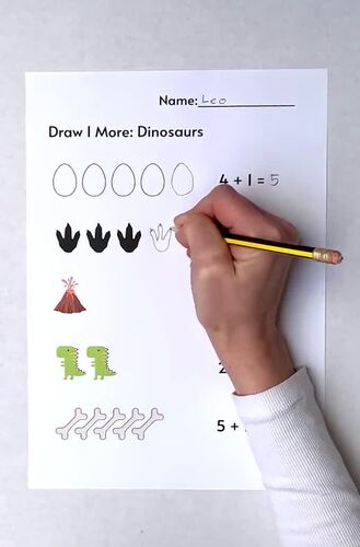 Dinosaur Math Pre-K Kindergarten & Special Education Number Sense ...