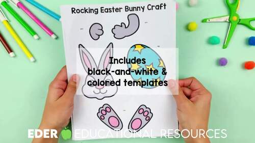 Rocking Easter Bunny Craft | Moving Easter Bunny Craft | TPT