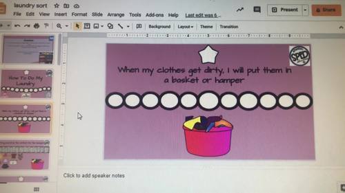Life Skills Laundry Story Special Education Printable & Google Slides ...