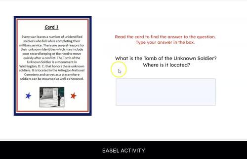 Veterans Day Memorial Day Tomb of the Unknown Soldier Scavenger Hunt ...