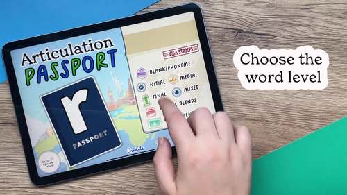 Articulation Passport Game - R - PowerPoint & Boom Cards™ No Prep Digital