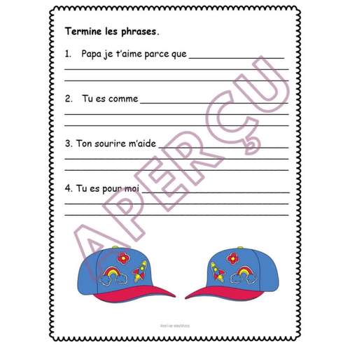 Fête des Pères compréhension de lecture-Father's day reading comprehension