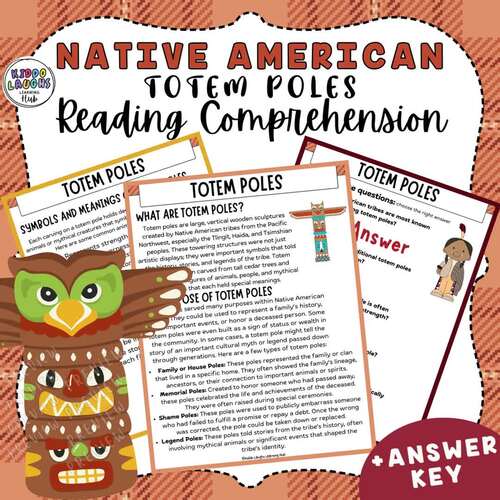 Totem Poles Reading Comprehension,Informational Text for Indigenous ...