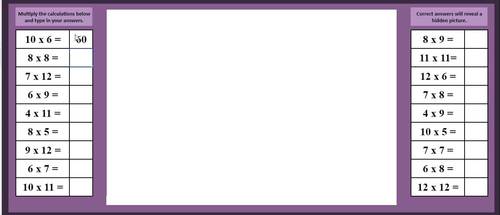Halloween Cat Multiplication to 12 Pixel Art Mystery Reveal | TPT