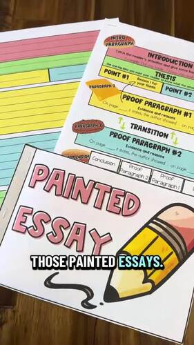 Painted Essay Graphic Organizers | Supplemental Support for Arts & Letters