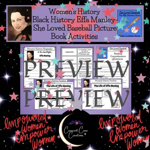 Women's History Black History Effa Manley- She Loved Baseball Book ...