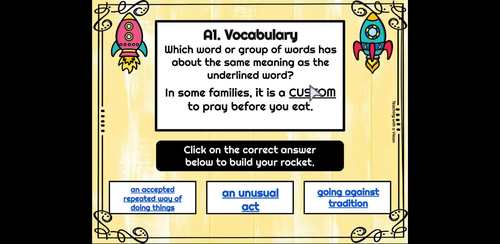 Grade 5 MyView Literacy, Unit 5 Week 2, Build a Rocket Assessment Practice