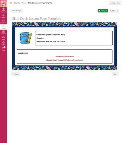 Canvas LMS Template - MODULE - Science Theme - 100% Customizable
