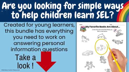 All About Me SEL Bundle Autism Social Skills Answer Personal Questions ...