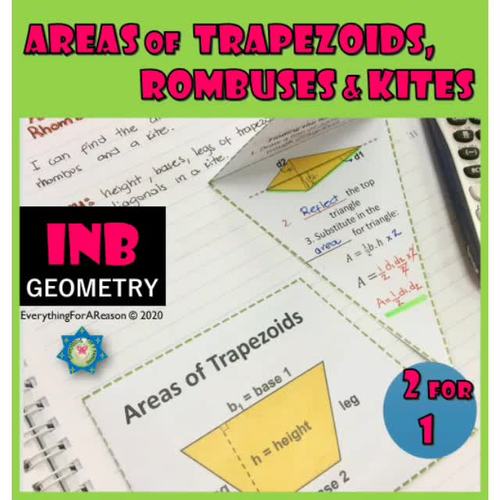 AREA. UNIT 10 GEOMETRY Interactive Notebooks Bundle *DIGITAL+PDF+EASEL