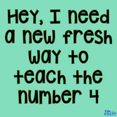 Number Four Math Activity, Craft, and Worksheet for a Circle Time ...